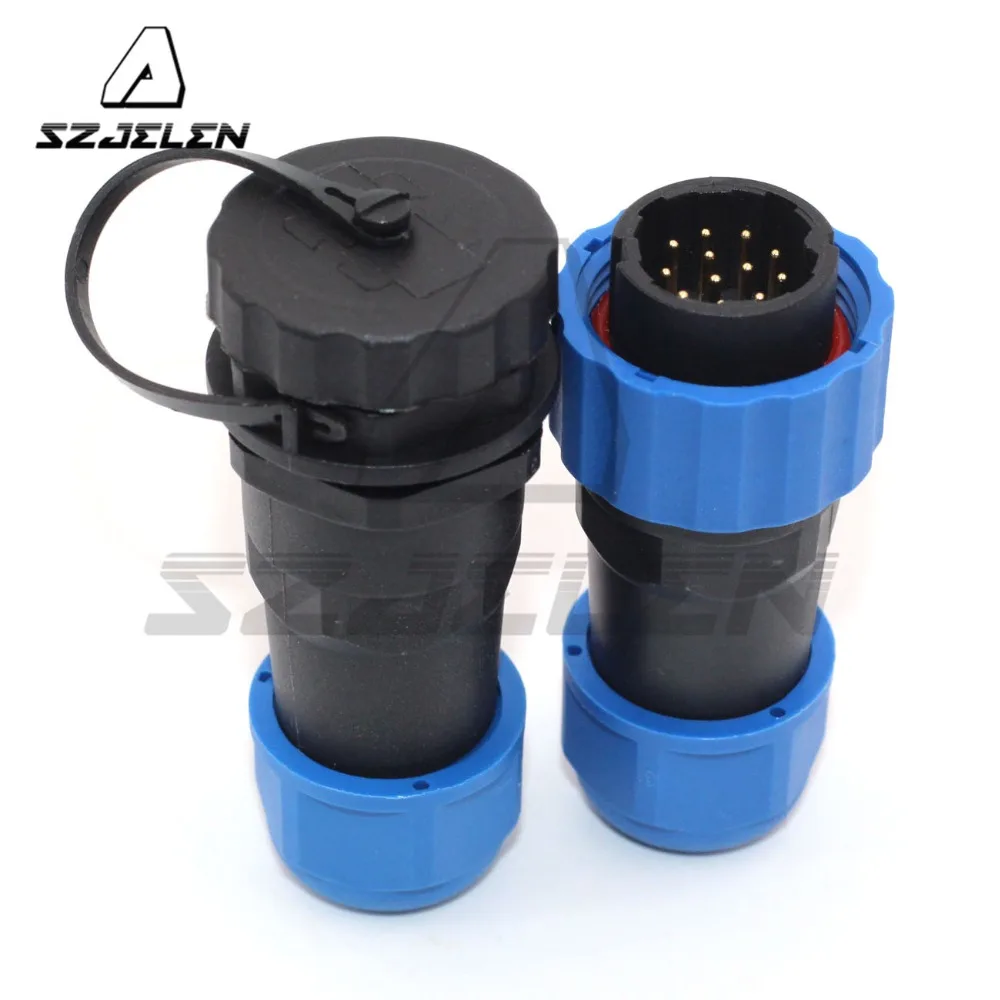 12Pin cable connector, waterproof plug, waterproof power connector,wire ...