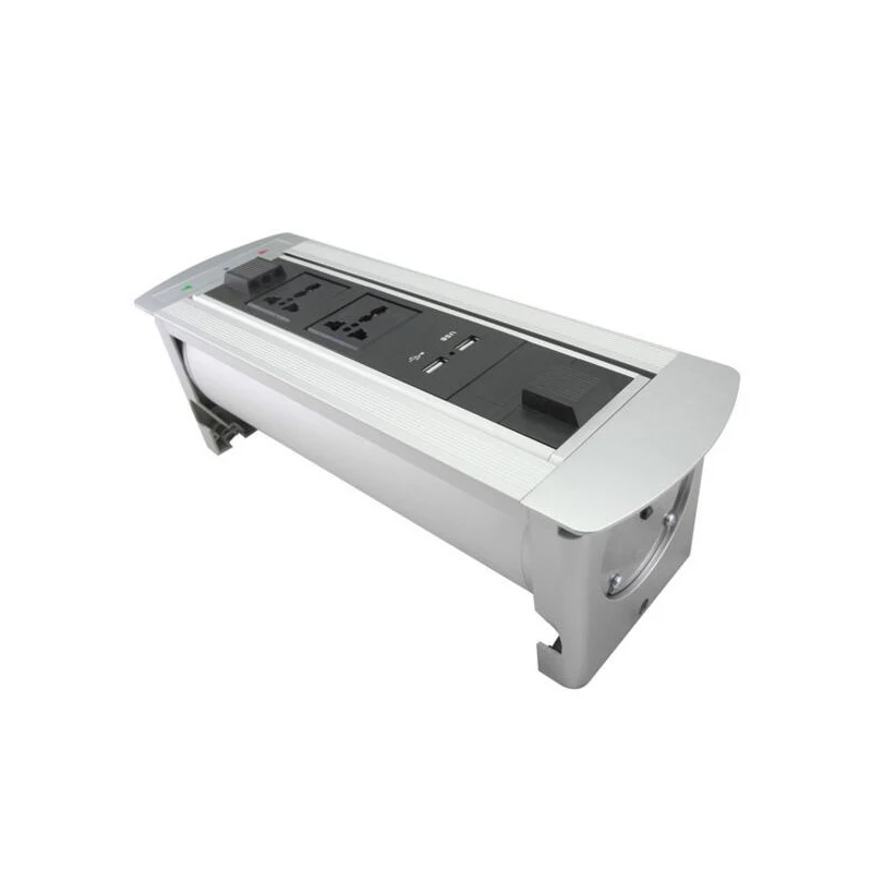 Office/ Home Built In Tabletop Manual Rotation Flipping Electric Socket ...