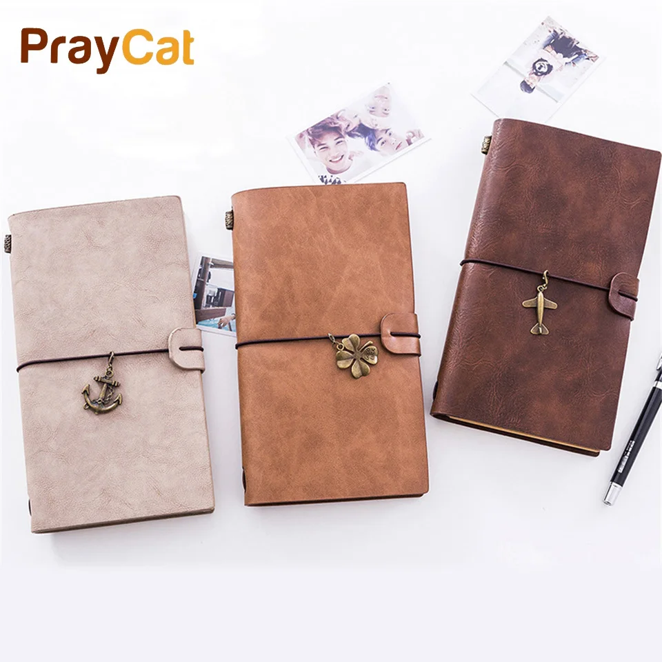 Travel Notebook Vintage Leather Writing Note Diary Notebook Planner ...