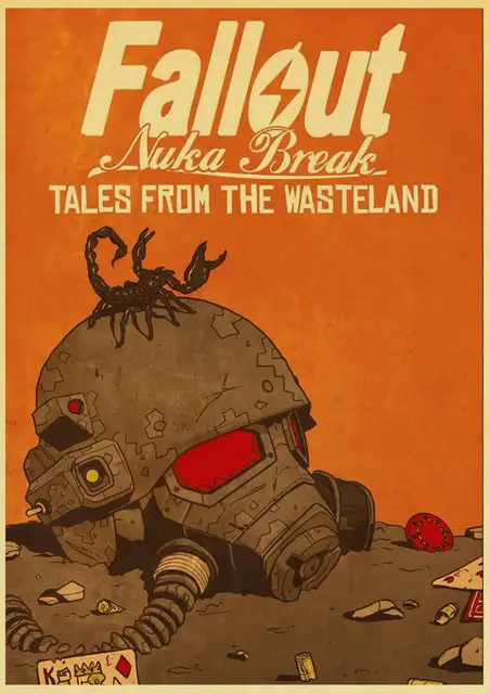 Game Fallout 4 poster kraft paper clear image painting retro style home ...