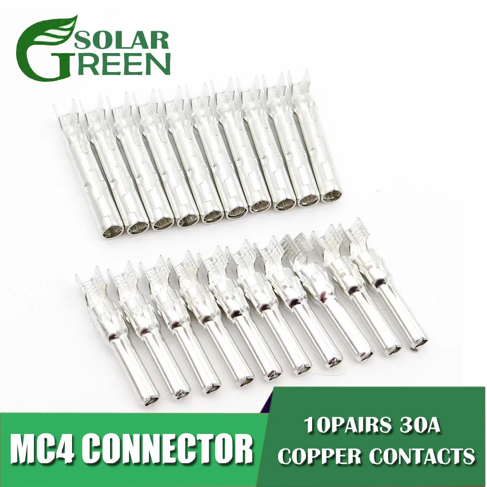 10 пар x универсальный тип медные контакты 30A 1000 В MC4 разъем мужской и женский внутри ...