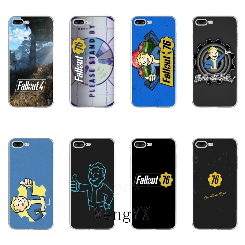 Stylish game Fallout 76 Slim silicone TPU Soft phone case For iPhone X ...