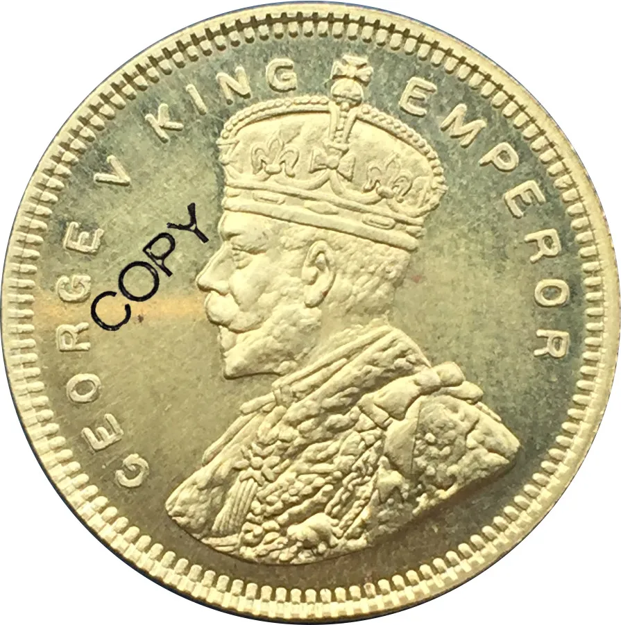 British India 15 Rupees George V King Emperor 1918 Gold Coin Brass ...
