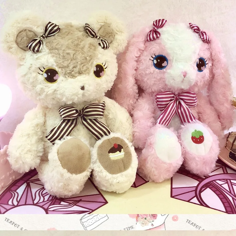Cake Teddy Bear Strawberry Rabbit Plush Toy Stuffed Animal Rose Velvet ...
