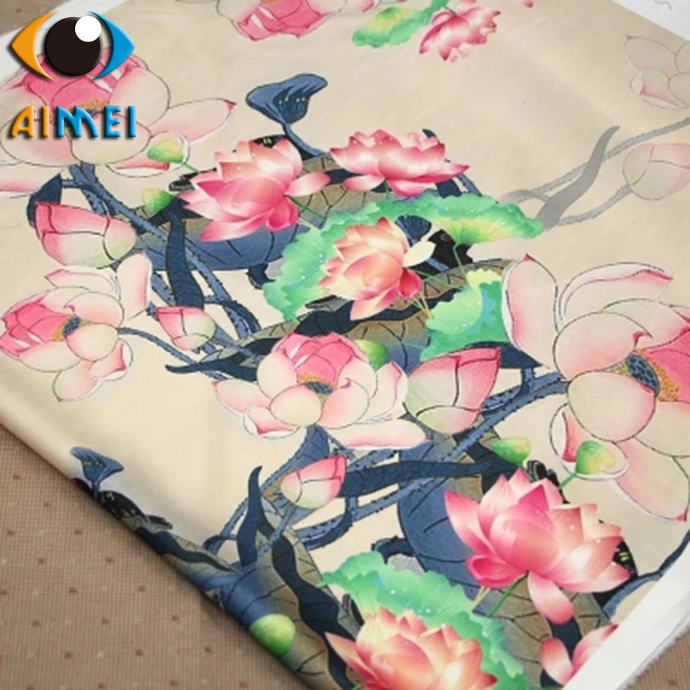 Lotus imitation Xiangyun yarn imitation silk cloth dress dress ...