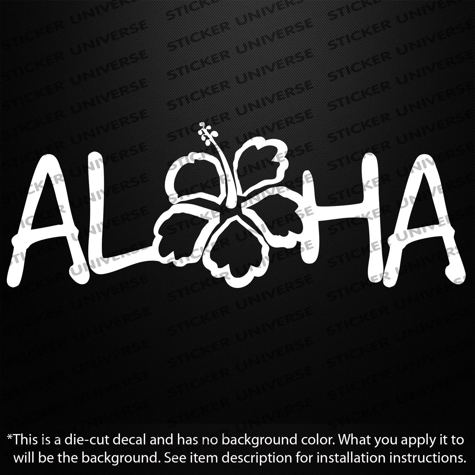 Car Styling For Aloha Hibiscus Flower Hawaiian Design 3 5x7 Vinyl Die