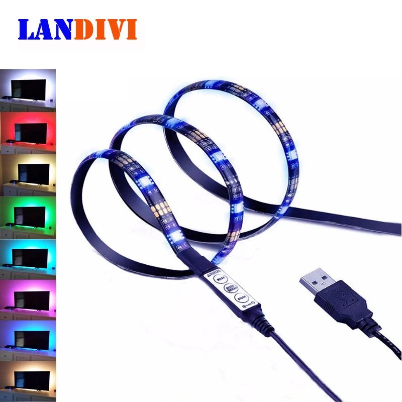 USB strip light TV Backlight Bias Lighting white warm white RGB light ...