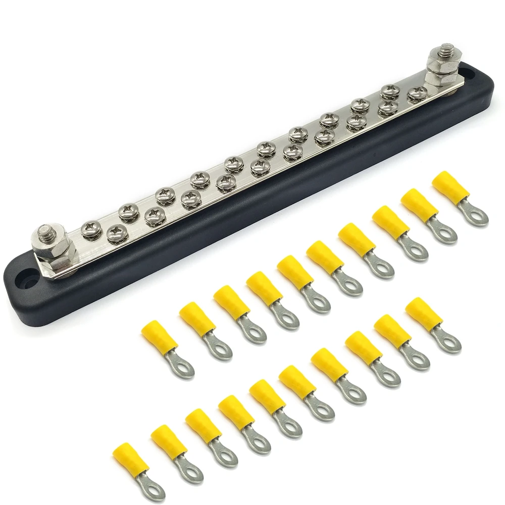 AC 300V DC 48V 150A 20way Busbar Kits with Heat Shrink Ring Terminal ...