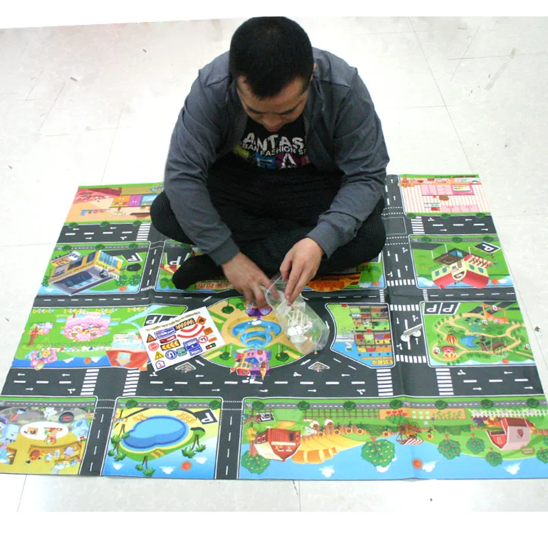 Discount This Month 39Pcs City Map Car Toys Model Crawling Mat Game Pad ...