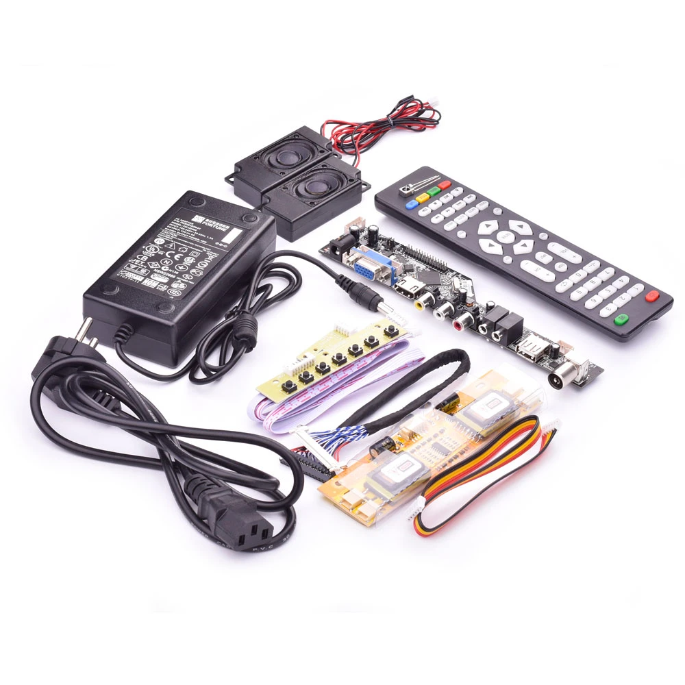 V53 Universal TV Lcd Control Board 10 42inch Lvds Driver VGA AV USB DS ...