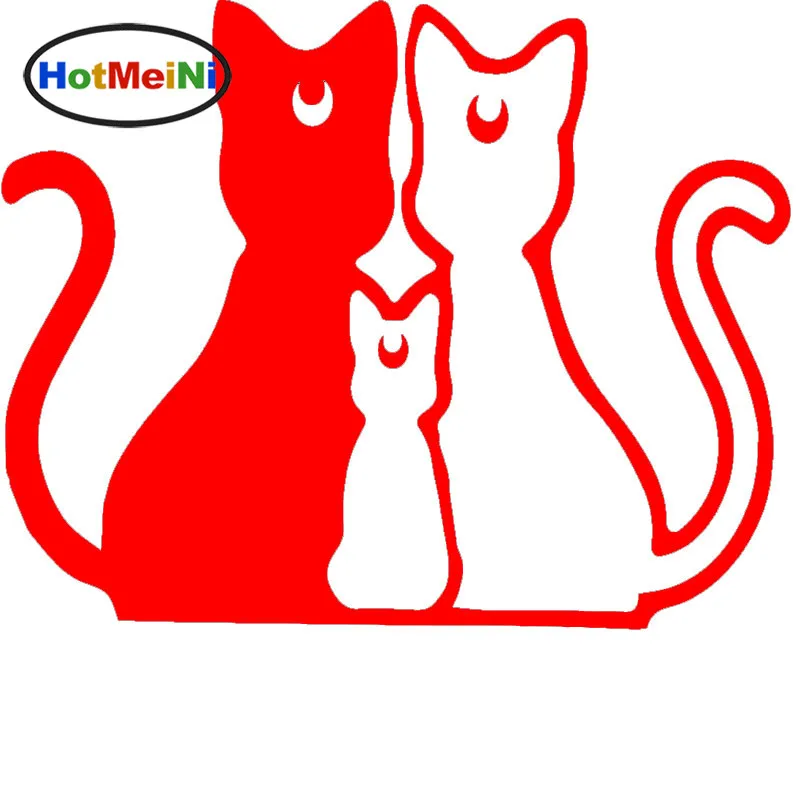 HotMeiNi Romantic Cute Pet Cat Kitten Couple Hugged Car Sticker Car ...