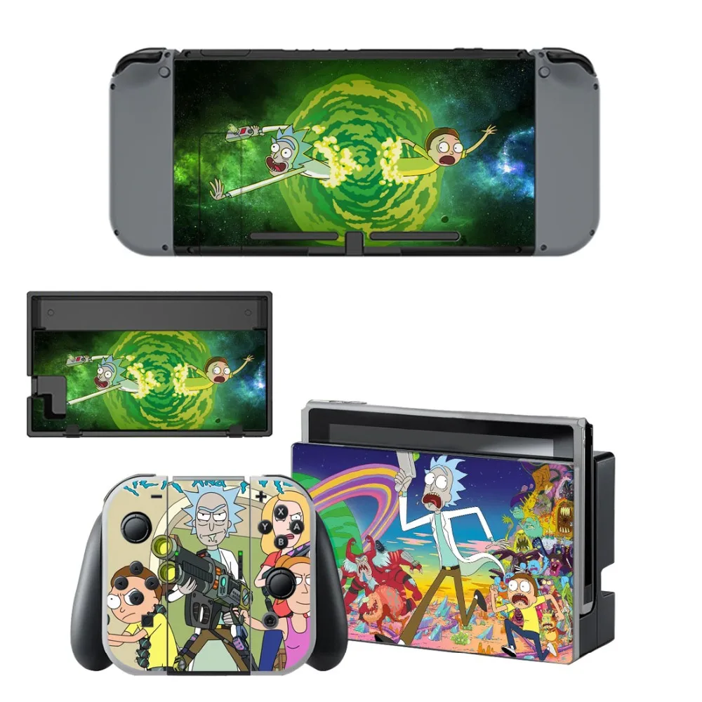 Rick and Morty Skin Sticker Nintendo Switch Console Joy-Con Dock ...