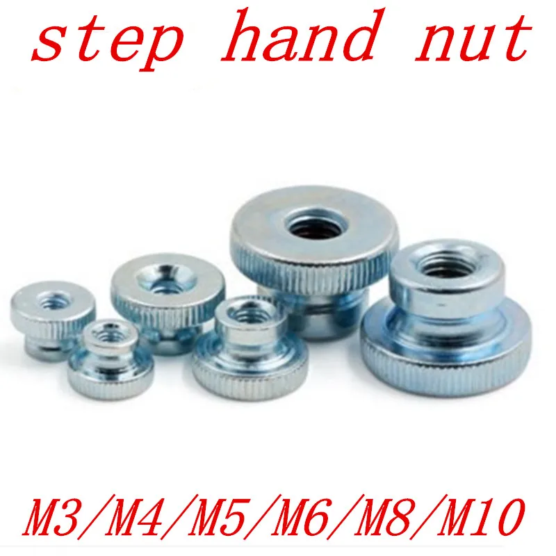 10pcs/lot M3 M4 M5 M6 M8 M10 Galvanized step Knurled Thumb Nut ...
