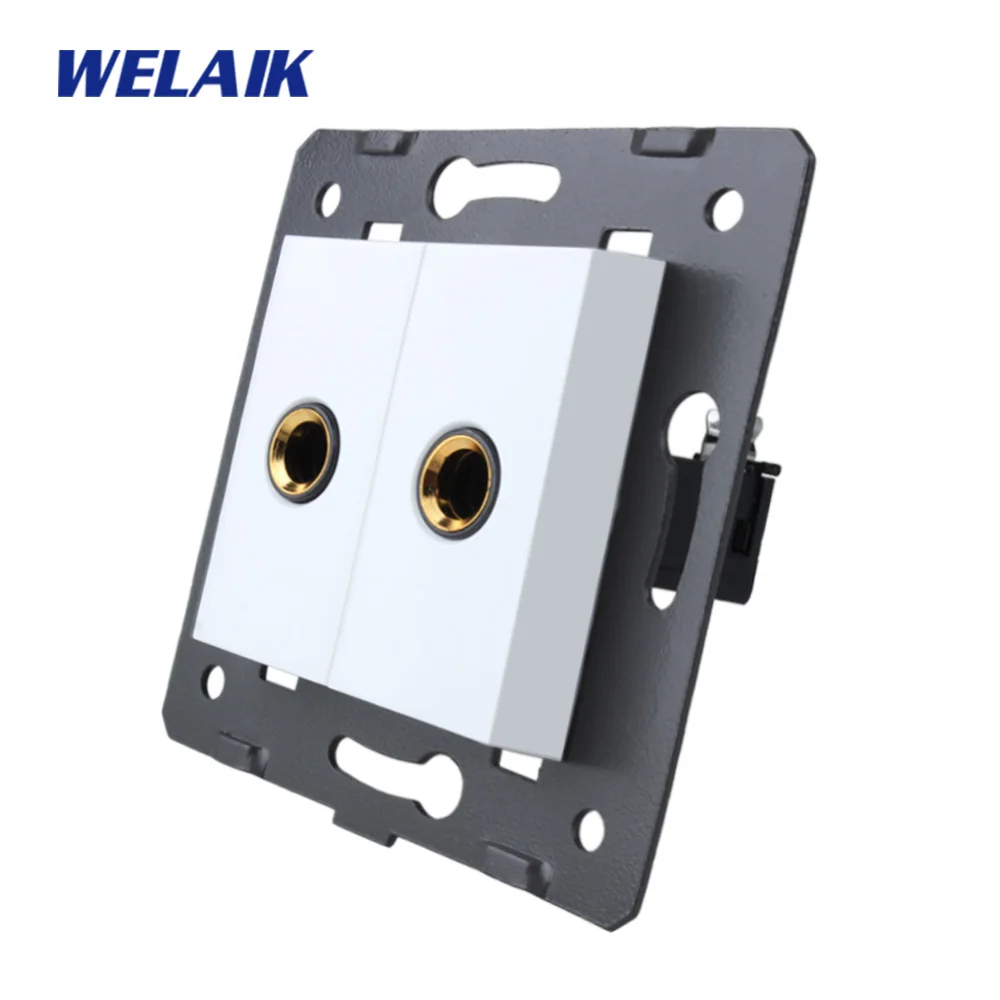 Aliexpress.com : Buy WELAIK EU Standard 2 microphone Socket DIY Parts ...