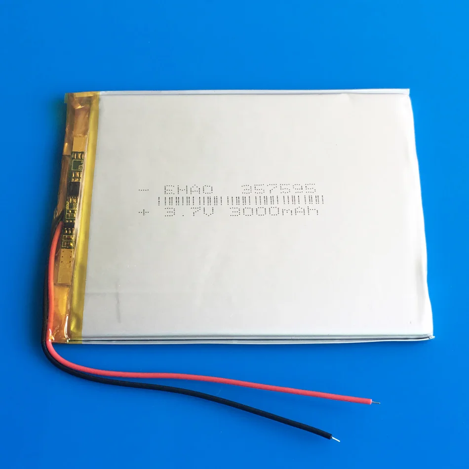 3.7v 3000mah Lithium Polymer Battery Rechargeable With Protection Board ...