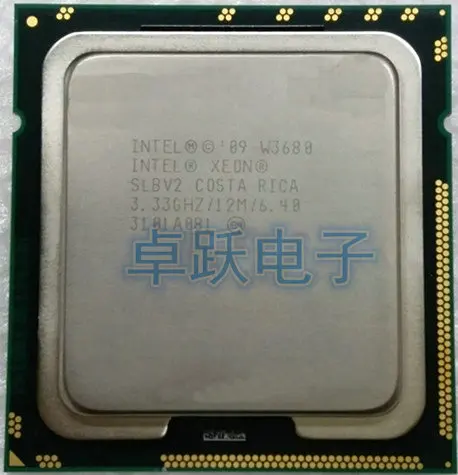 오리지널 인텔 제온 W3680 CPU 프로세서, 3.3GHz /LGA1366/12MB L3 캐시/6 코어/서버 CPU w ...