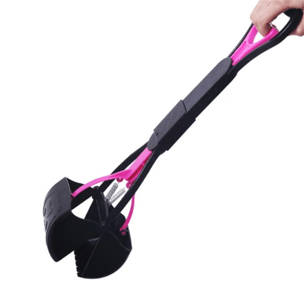 Long Handle Pets Stool Picker Pooper Scooper Foldable Jaw Poop Scoop ...