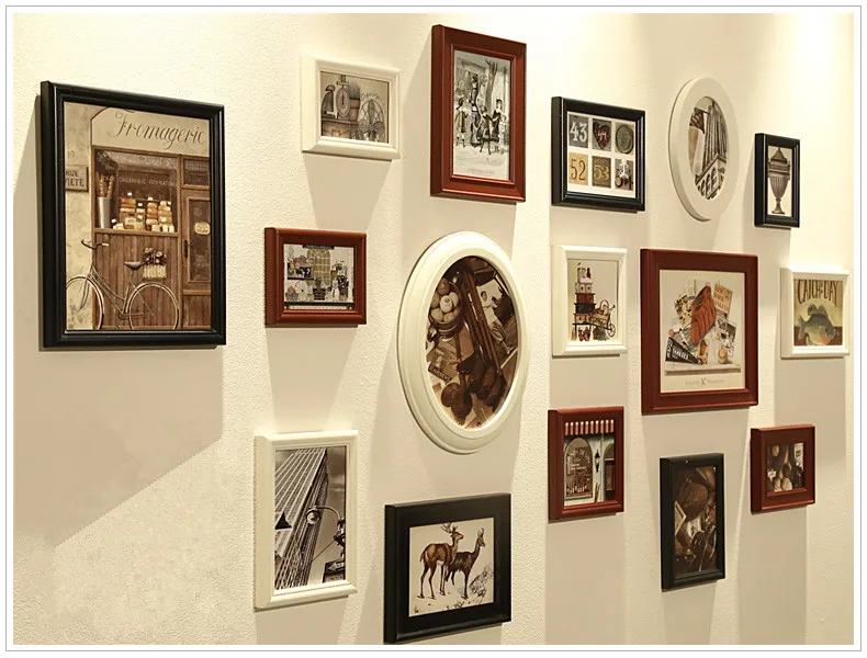 Soild-Wood-Frame-Wall-Wall-Frame-16-pcs-Set-House-Home-Wall-Decorate ...