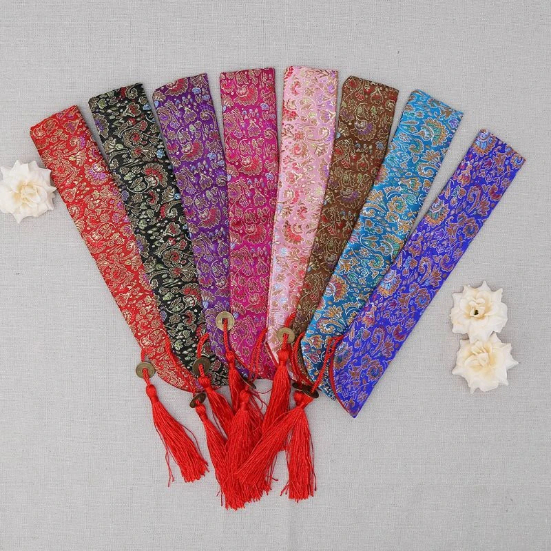 Retro Style Silk Folding Chinese Hand Fan Bag With Tassel Dustproof ...
