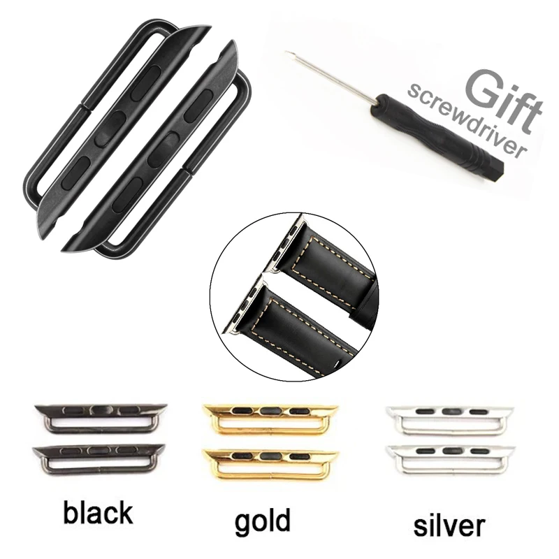 2 pcs( 1 pairs ) Stainless steel quick release watch band adapter ...