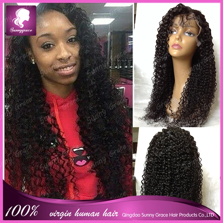 Brazilian Kinky Curly Human Hair Wig 8a Glueless Kinky Curly Full Lace