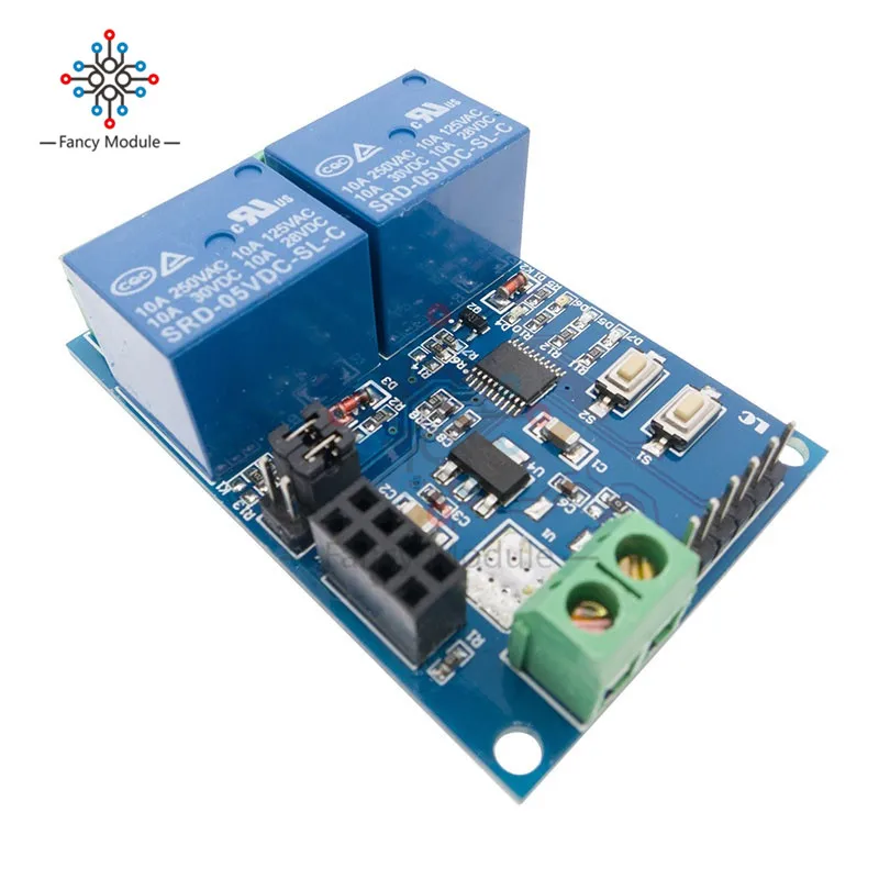 Esp8266 ESP 01 2 canais módulo de relé wifi 5v 2 canal relé módulo para iot casa inteligente app ...