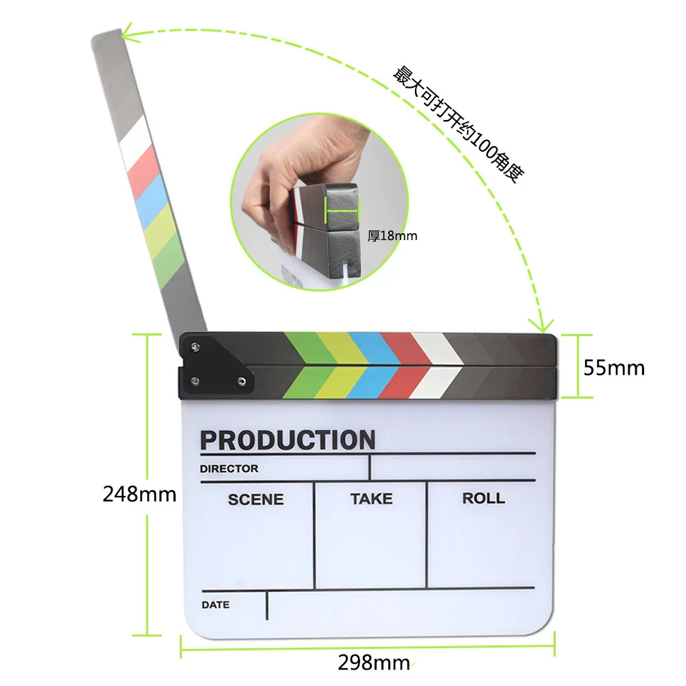 Magnets Acrylic Clapperboard TV Movie Film Clapper Board Director Video ...