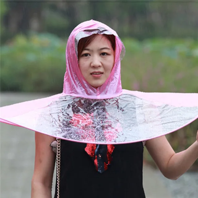 New Arrival Creative Plastic Rain Hat Cap Coat Raincoat Women Men ...