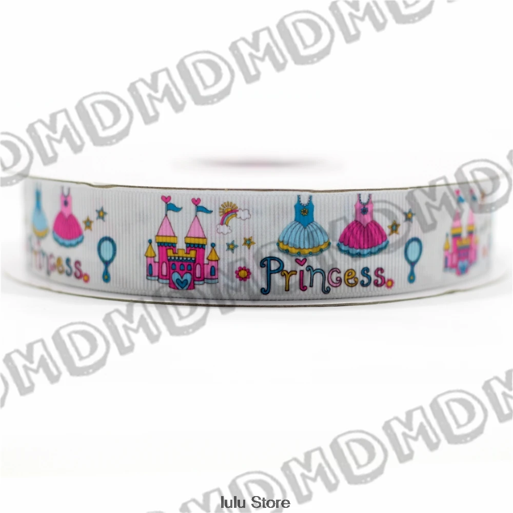6mm 75mm Princess Castle Dress Printed Grosgrain Ribbon DIY Handmade ...