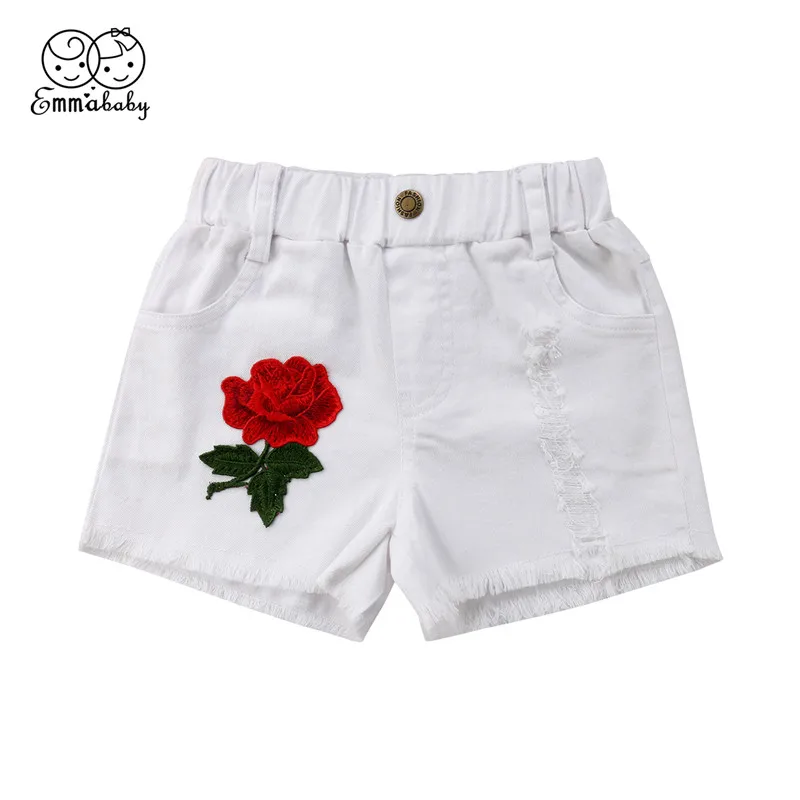 Emmababy 1 6Y Toddler Kids Girls 3D Flower Bottoms shorts white fashion ...