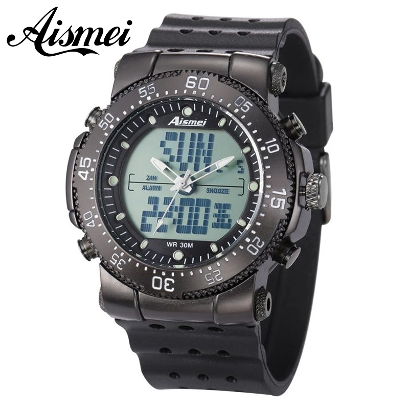 New Aismei tactical digital Military Watches Digital LED Alarm ...
