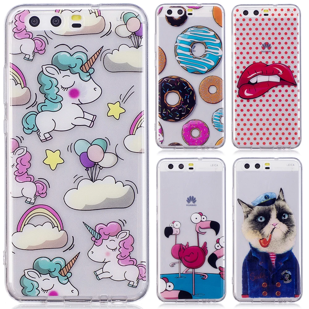 Unicorn Doughnut Cat Cute Case For Coque Huawei P10 Case Silicone ...