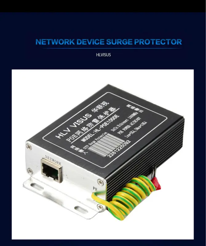 IP Camera Network POE Switch RJ45 & POE Surge Protector,Protection ...