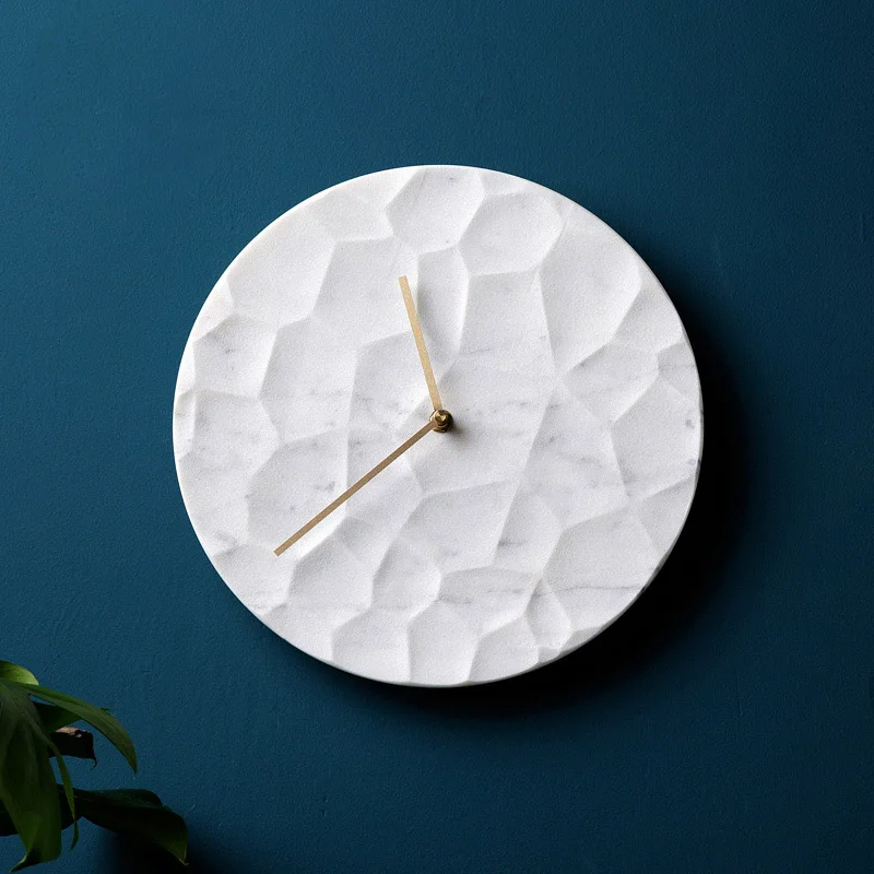 Concrete wall clock mold creative living room bedroom circular pattern ...