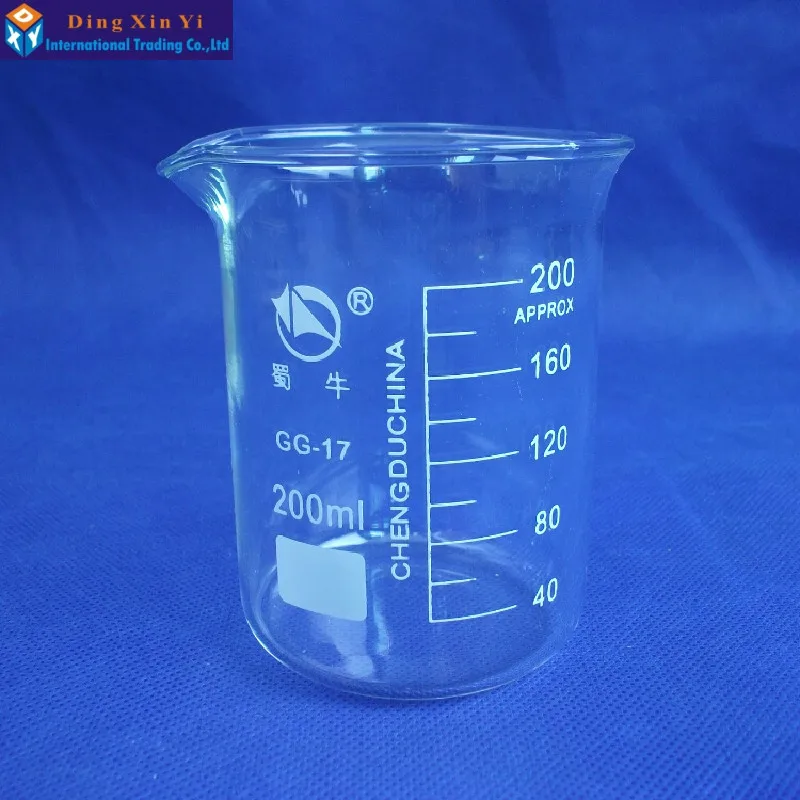 4pieces-lot-glass-beaker-200ml-lab-supplies-lab-beaker-good-quality
