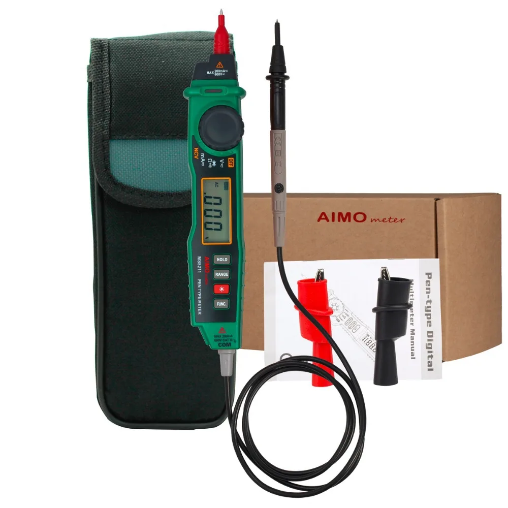 Aimometer MS8211 Digital Pen Type Multimeter Multitester Handheld Meter ...