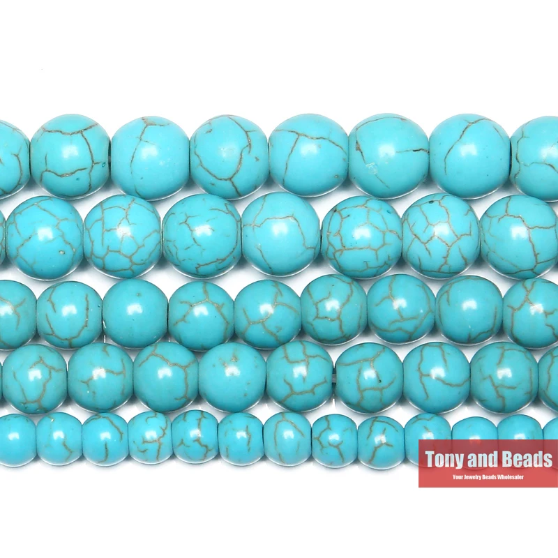 Smooth-Natural-Blue-Turquoise-Round-Loose-Beads-15-Strand-4-6-8-10-12 ...