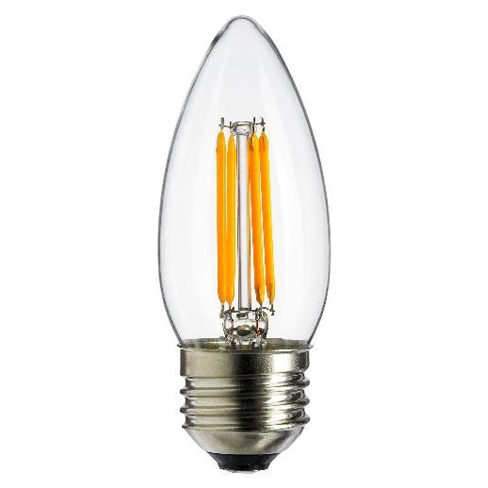 LED Filament Lamp C35 E27 2W 4W 6W 200LM 2800K Warm White Dimmable 110V ...