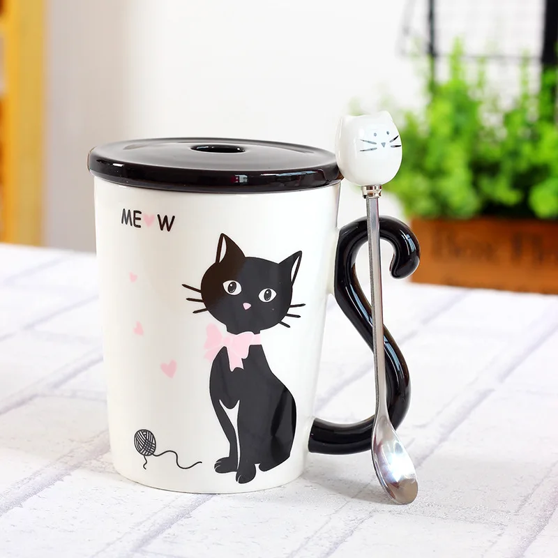 New-Cat-Tail-Handle-Mugs-Cup-Ceramic-Coffee-Tea-Milk-Drinkware-with ...