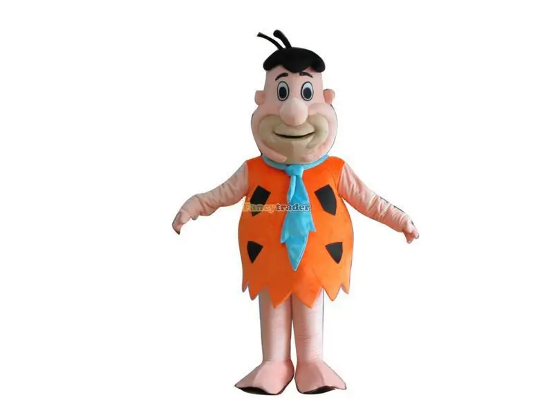Deluxe EVA Head Fred Flintstone Mascot Costume, The Flintstones Mascot ...