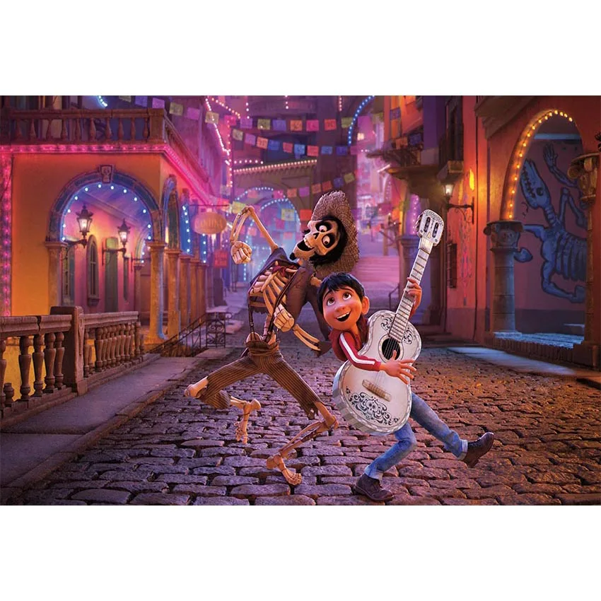 MEHOFOTO Coco Birthday Backdrop Cartoon Party Decor Movie Poster Photo ...