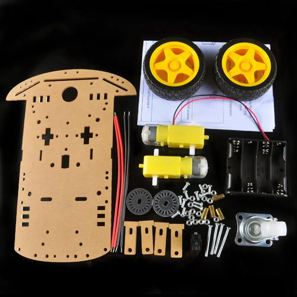 Transparent Motor Smart Robot Car Chassis Kit Speed Encoder Battery Box ...