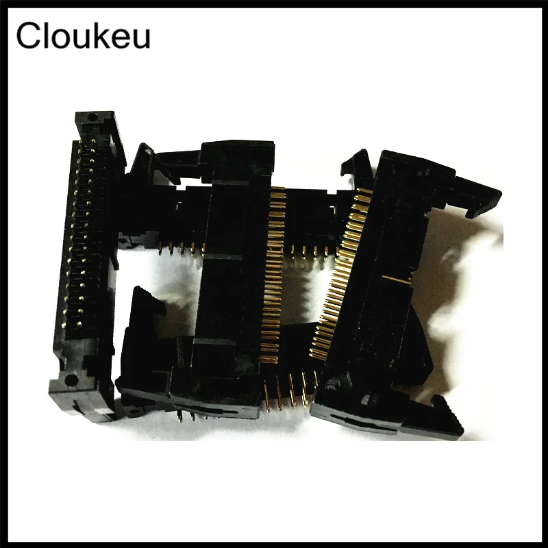 5Pcs Ox Horn Socket DC2 34P 2.54mm Straight pin Horn hook PCB Connector ...