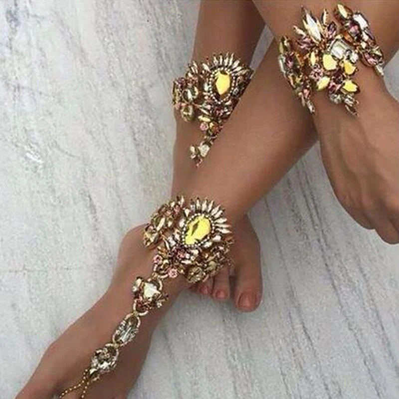 Best Lady Fashion Statement Foot Jewelry Sexy Boho Leg Chain Anklets ...
