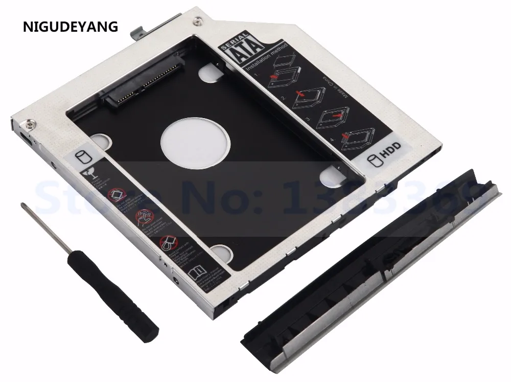 SATA 2nd Hard Drive SSD HDD Module Caddy Adapter for HP EliteBook 2560P ...