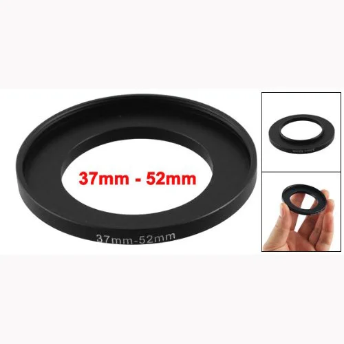 2x Camera Lens Filter Step Up Ring 37mm to 52mm Adapter Black|52mm ...