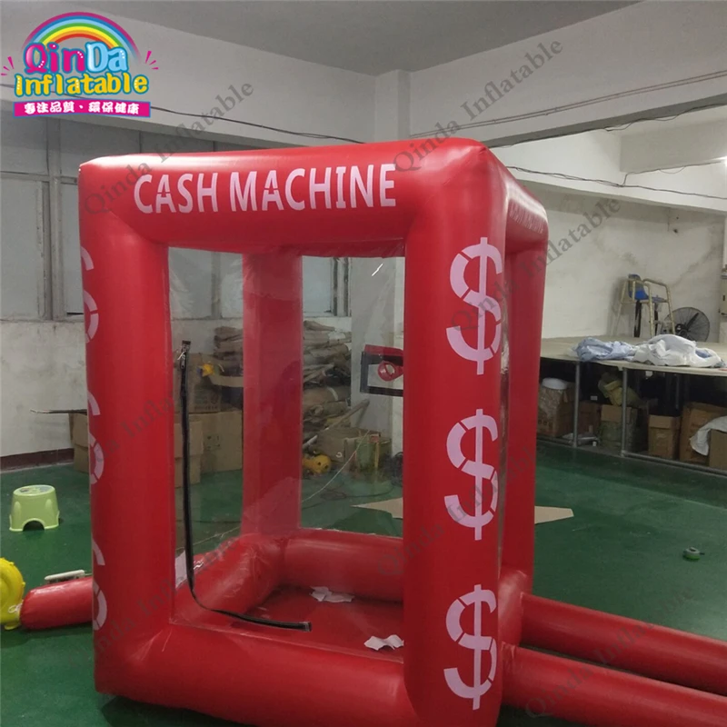 Inflatable Money Catch Grab Machine Booth Oxford Inflatable Cash Cube ...