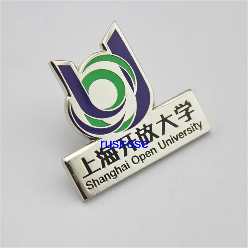 Broche personalizado con logotipo escolar, insignia conmemorativa de la ...