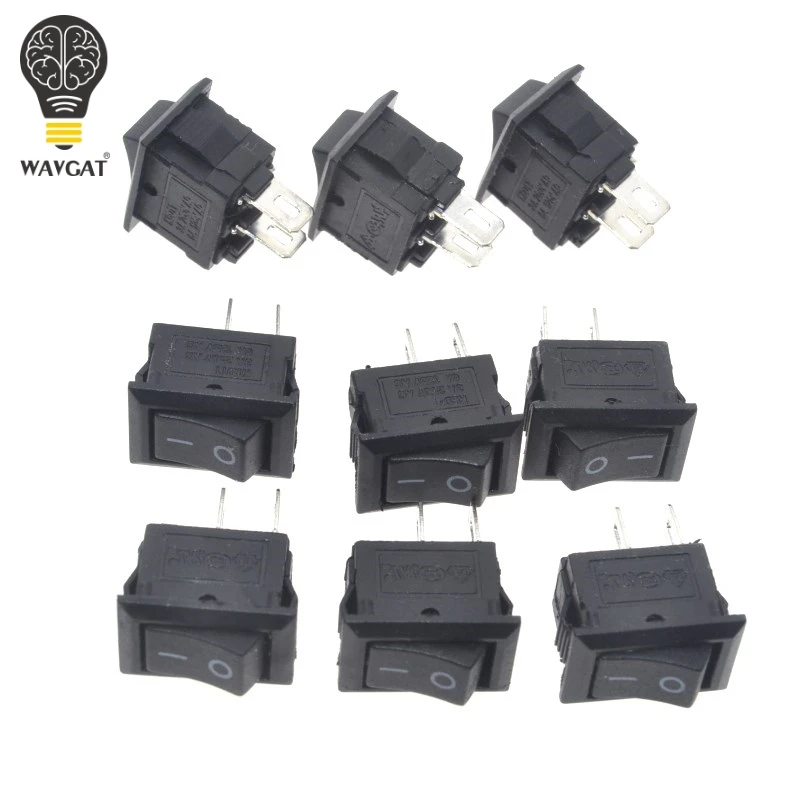 10 Stks/partij 10*15Mm Spst 2PIN Op/Off G130 Boot Rocker Switch 3A/250V ...