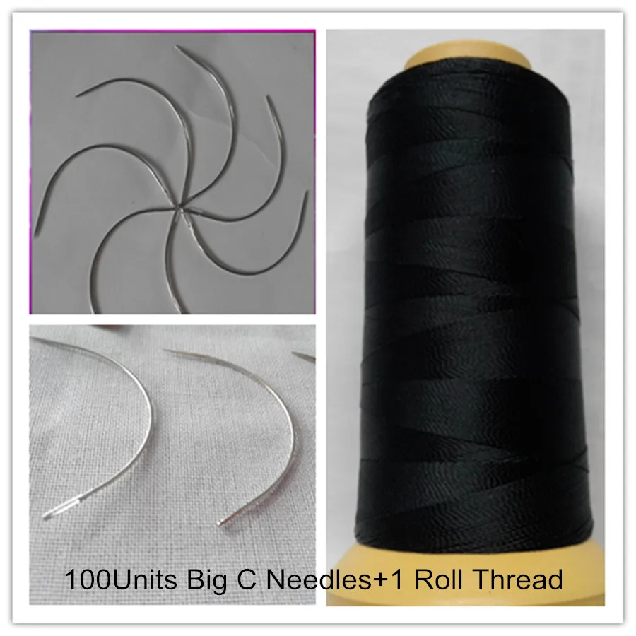 C Needles for Weaving With 1 Roll Black Nylon Weaving Thread 1 Set ...